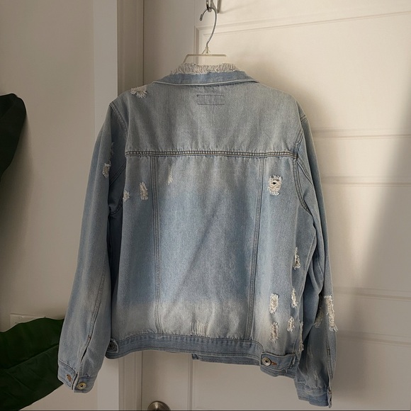 Jackets & Coats | Oversize Ripped Jean Jacket | Poshmark